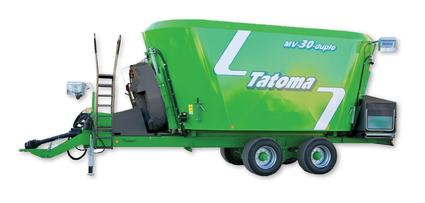 Double auger vertical mixer rear belt MV 24, 26 and 30 Duplo - Tatoma